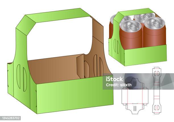 Conception De Modèle De Découpe De Matrice Demballage De Boîte Maquette