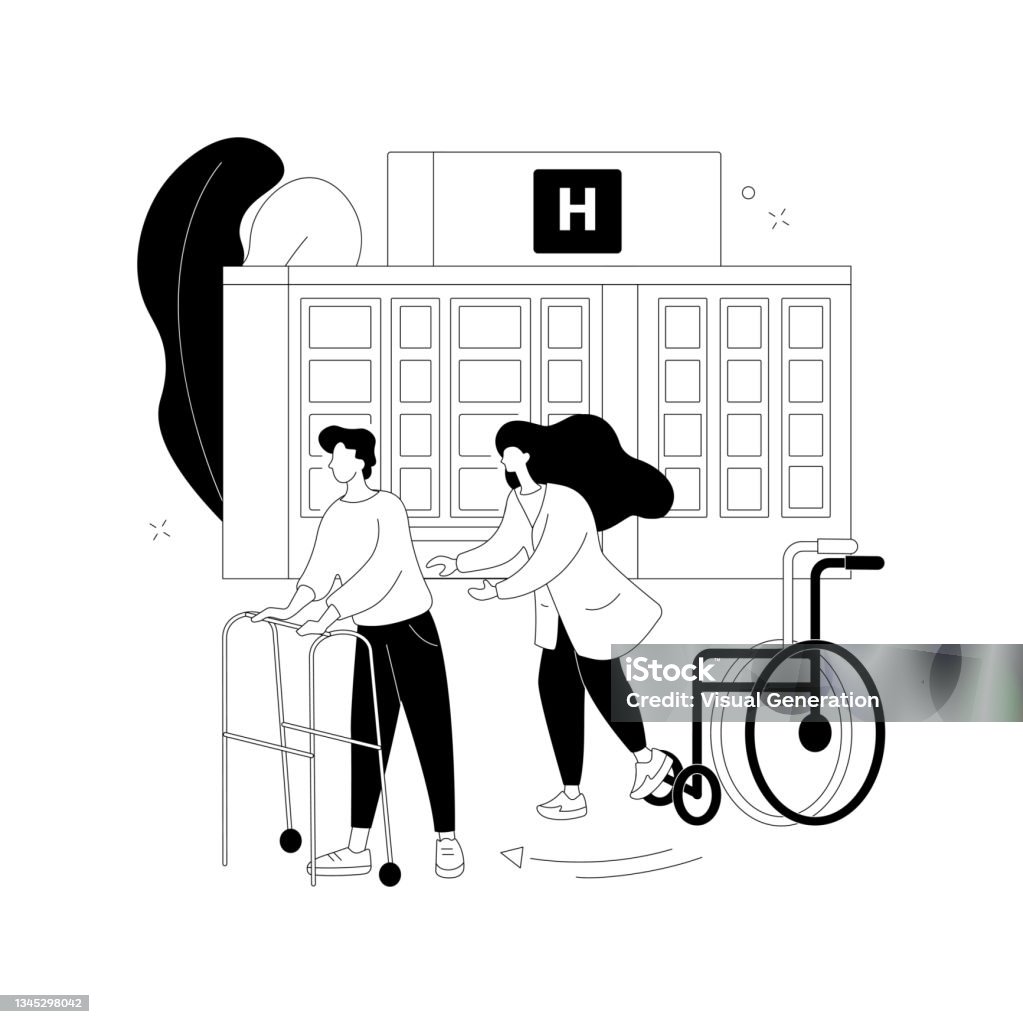 Rehabilitation Hospital Abstract Concept Vector Illustration Stock