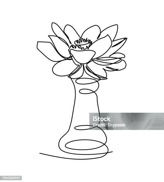 Chess Rook Avec Lotus Une Ligne Dart Dessin Au Trait Continu De Pièces
