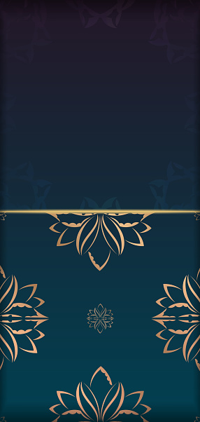 Template Congratulatory Flyer Dengan Warna Biru Gradien Dengan Ornamen