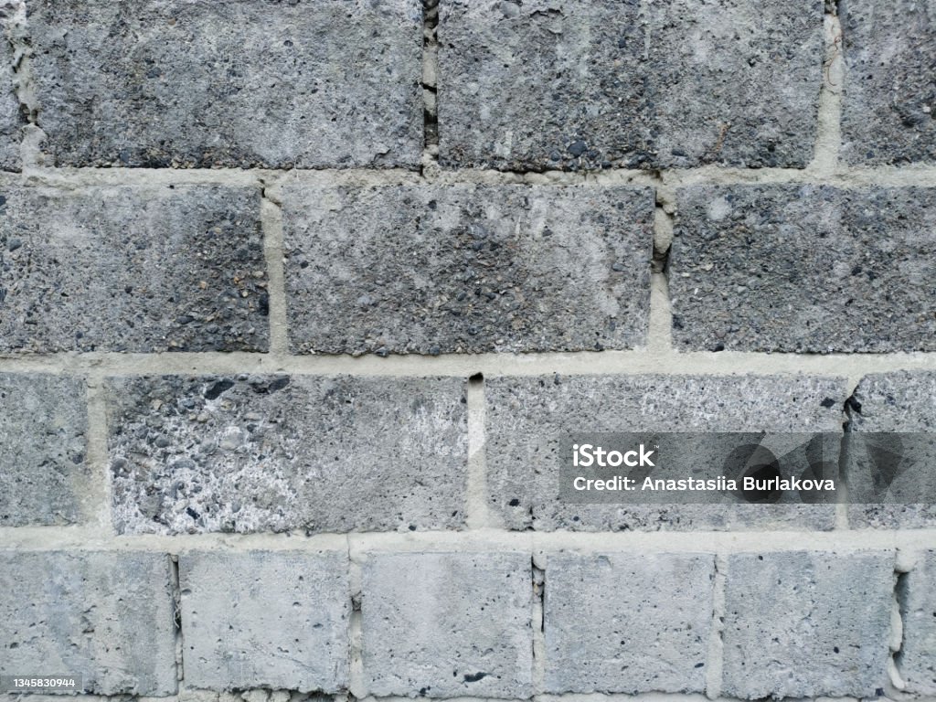 Foto De Fundo Da Parede Do Bloco De Cimento Textura De Tijolo Lugar