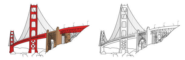 Free Stock Photo of Stylized Golden Gate Bridge in Low Poly Art ...
