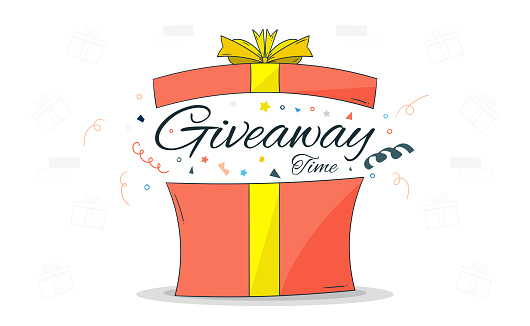 Kotak Hadiah Terbuka Dengan Confetti Giveaway Time Di Tangan Ditarik ... Kotak Hadiah Terbuka Dengan Confetti Giveaway Time Di Tangan Ditarik ...