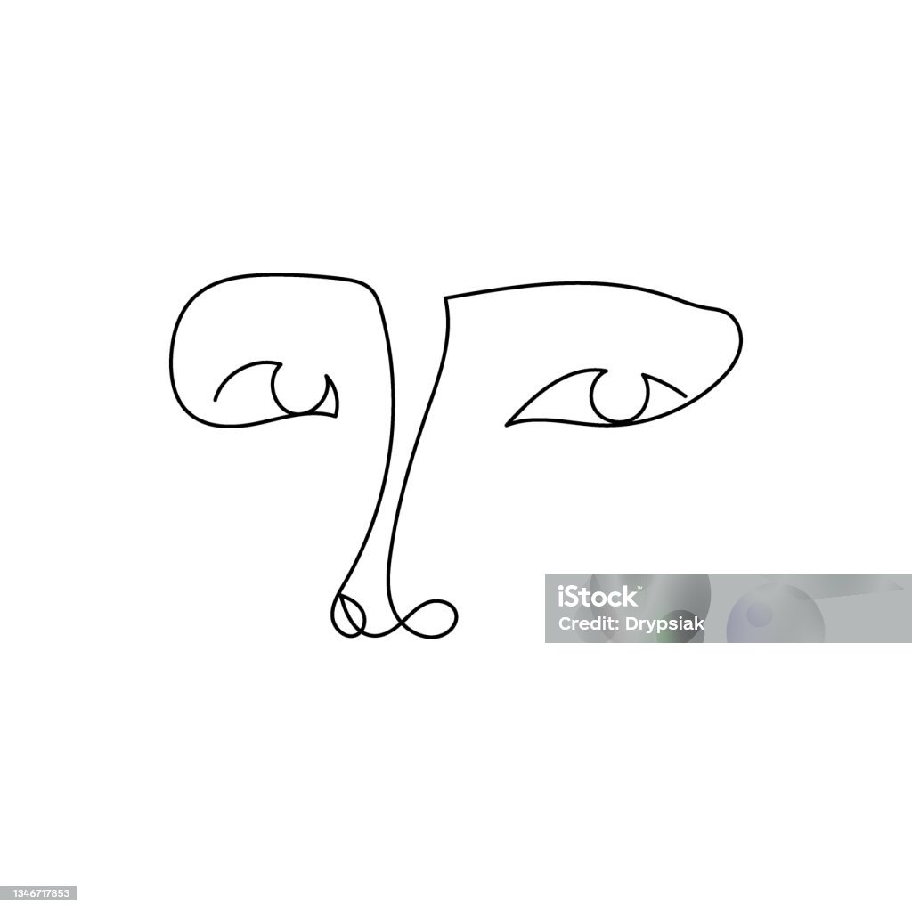 Female Silhouette Continuous Line Drawing One Line Art Of Facial