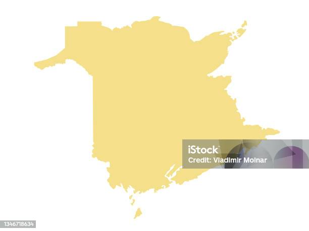 Carte Du Nouveaubrunswick Vecteurs Libres De Droits Et Plus Dimages