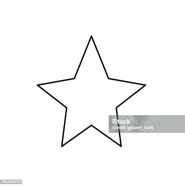Étoile Abstraite Comme Dessin Au Trait Sur Fond Blanc Vecteurs Libres
