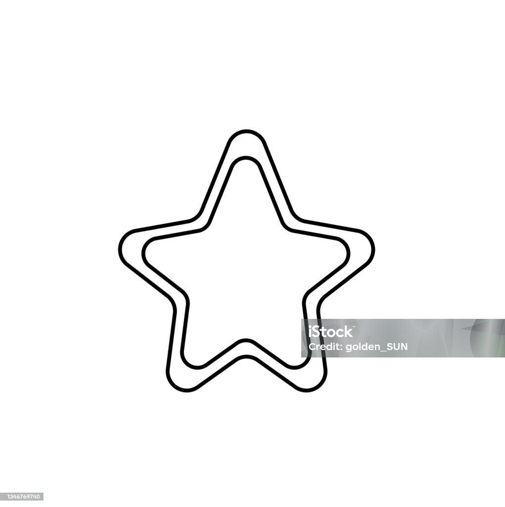 Étoile Abstraite Comme Dessin Au Trait Sur Fond Blanc Vecteurs Libres