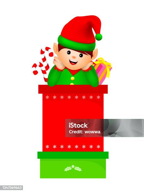 Desain Karakter Elf Kecil Yang Lucu Dengan Kotak Hadiah Ilustrasi Stok ... Desain Karakter Elf Kecil Yang Lucu Dengan Kotak Hadiah Ilustrasi Stok ...