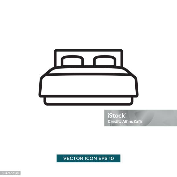 Ilustrasi Vektor Ikon Tempat Tidur Ilustrasi Stok Unduh Gambar