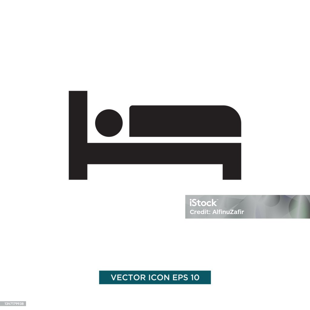 Ilustrasi Vektor Ikon Tempat Tidur Ilustrasi Stok Unduh Gambar