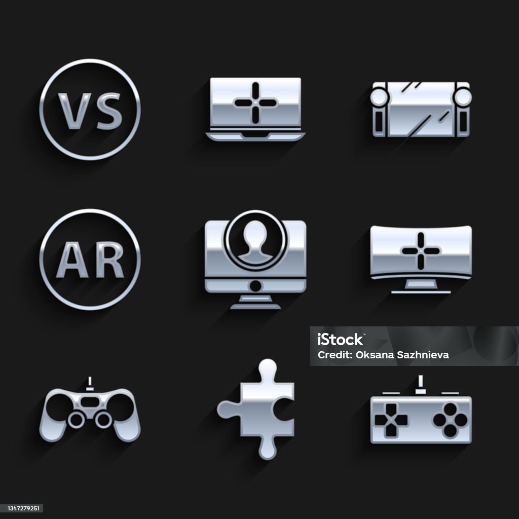 Set Create Account Screen Piece Of Puzzle Gamepad Computer Monitor Ar ... Set Create Account Screen Piece Of Puzzle Gamepad Computer Monitor Ar ...