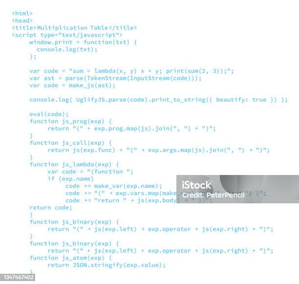 Program Code Software Digital Abstract Code Javascript Text Vector Illustration Stock