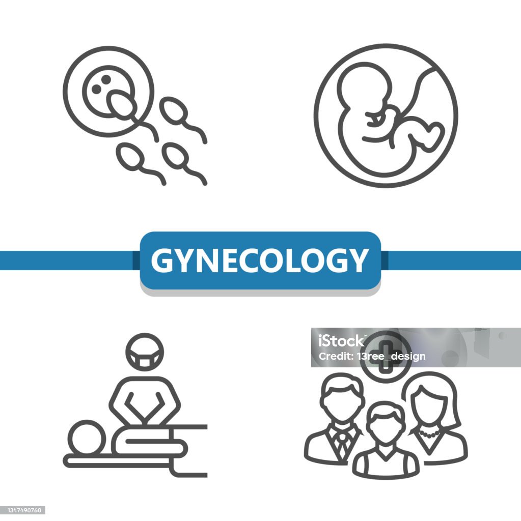 Ilustración De Iconos De Ginecología Y Más Vectores Libres De Derechos