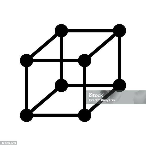 Icône De Ligne Plate De Molécule La Structure De La Substance Isolée