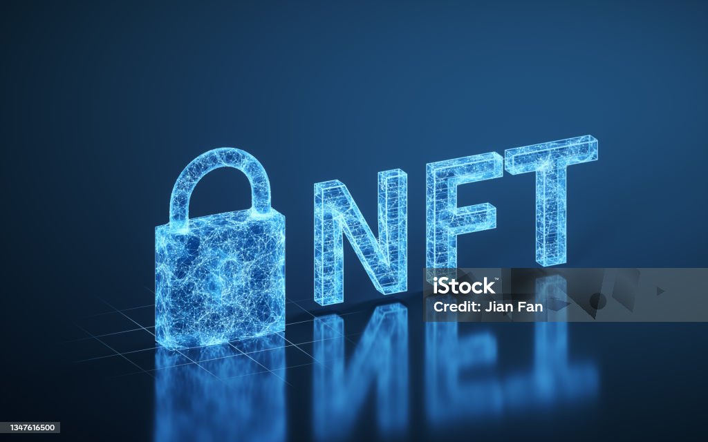 Konsep Token Nonfungible Nft Dengan Latar Belakang Gelap Rendering 3d ... Konsep Token Nonfungible Nft Dengan Latar Belakang Gelap Rendering 3d ...