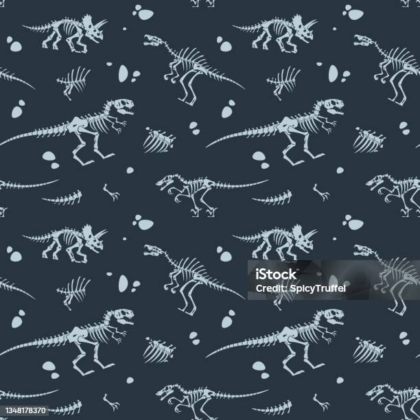 Pola Tulang Dinosaurus Kartun Tekstur Mulus Dengan Kerangka Reptil ... Pola Tulang Dinosaurus Kartun Tekstur Mulus Dengan Kerangka Reptil ...