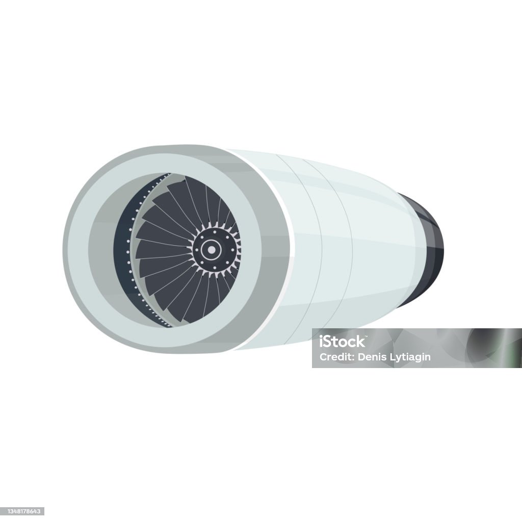 Moteurs Davion Rotation Des Aubes De Turbine Vecteurs Libres De Droits
