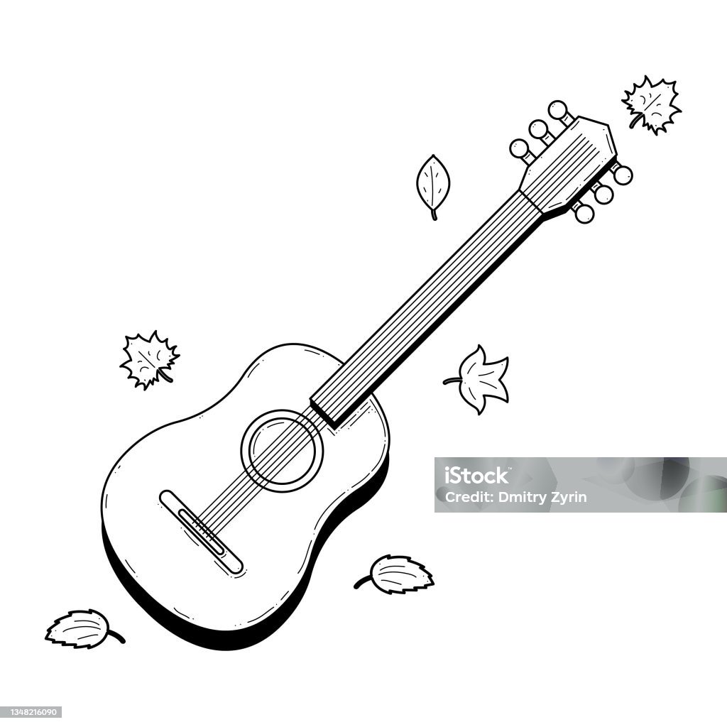 Abstrak Tangan Digambar Tangan Klasik Akustik Gitar Doodle Konsep ... Abstrak Tangan Digambar Tangan Klasik Akustik Gitar Doodle Konsep ...