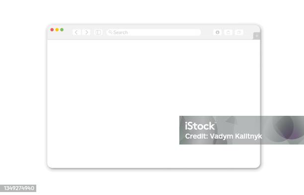 Kosongkan Jendela Browser Dengan Latar Belakang Putih Mockup Halaman