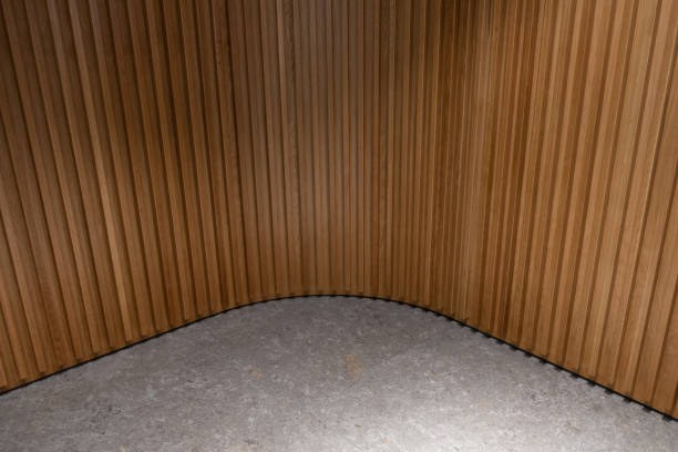 Curved Slatted Wood Wall Panel URBAN EVOLUTIONS, 50% OFF Curved Slatted Wood Wall Panel URBAN EVOLUTIONS, 50% OFF