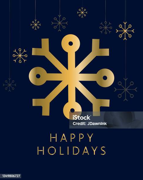 Golden Happy Holidays Kartu Ucapan Baubles Template Desain Datar ... Golden Happy Holidays Kartu Ucapan Baubles Template Desain Datar ...