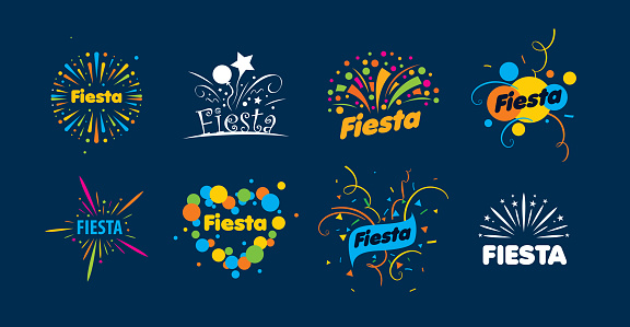Un Ensemble De Signes Vectoriels Avec Des Feux Dartifice Vecteurs