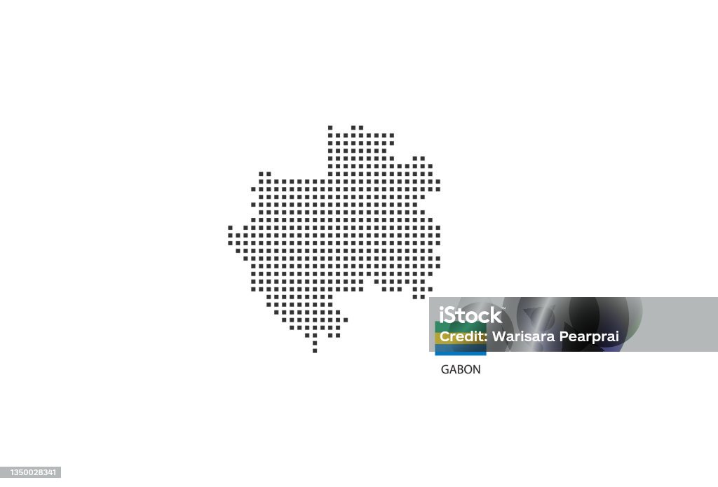 Mappa Punteggiata Di Pixel Quadrati Vettoriali Del Gabon Isolata Su ... Mappa Punteggiata Di Pixel Quadrati Vettoriali Del Gabon Isolata Su ...