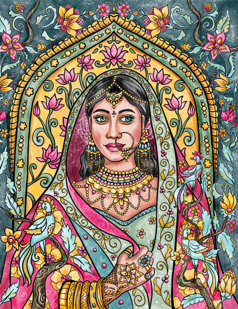 17 300 Indian Woman Stock Illustrations Royalty Free Vector Graphics
