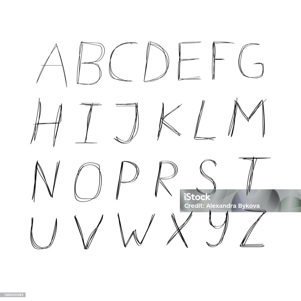 Handgezeichnete Elegante Alphabetbuchstaben Schriftart Klassische ... Handgezeichnete Elegante Alphabetbuchstaben Schriftart Klassische ...
