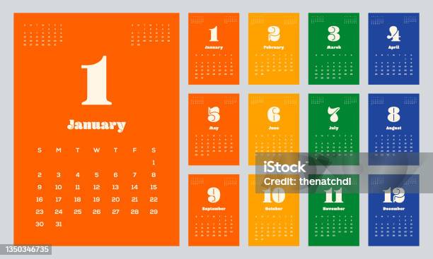 Desain Template Kalender Untuk 2022 Gaya Retro Vintage Perencana ... Desain Template Kalender Untuk 2022 Gaya Retro Vintage Perencana ...