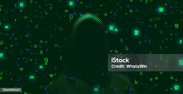 Computer Hacker On Abstract Binary Code Background Hacking Concept Stock Illustration Download