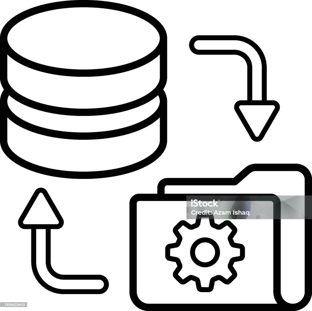 Database To Filesystem Concept Distributed Cache Vector Icon Design Big ... Database To Filesystem Concept Distributed Cache Vector Icon Design Big ...