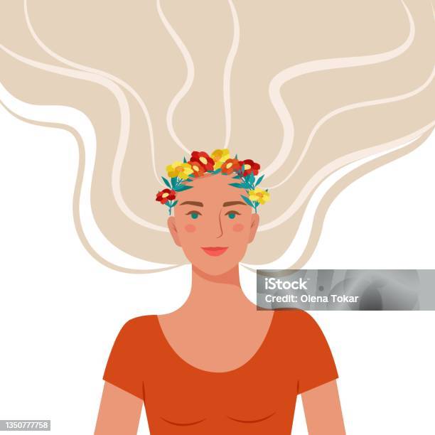 Gadis Dalam Karangan Bunga Potret Seorang Gadis Muda Yang Menarik ... Gadis Dalam Karangan Bunga Potret Seorang Gadis Muda Yang Menarik ...