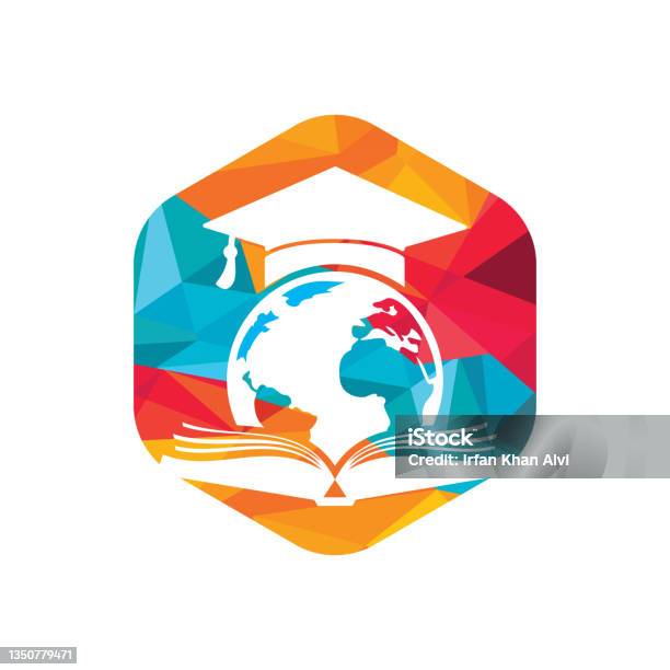 Conception Du Logo Du Vecteur De Léducation Mondiale Globe Avec