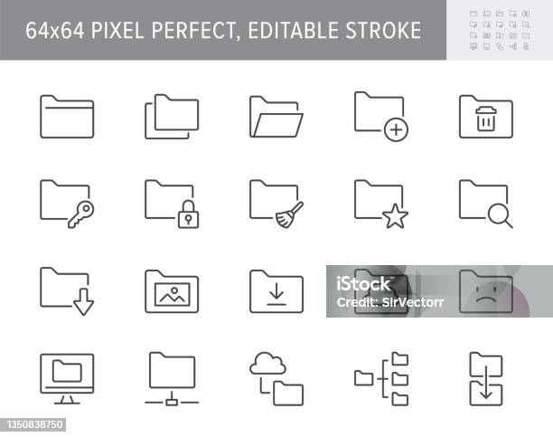 Ikon Baris Folder Ilustrasi Vektor Termasuk Ikon File Salin Hapus Unduh ... Ikon Baris Folder Ilustrasi Vektor Termasuk Ikon File Salin Hapus Unduh ...