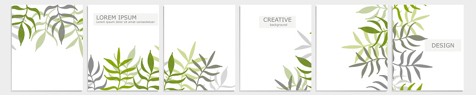 Set Desain Notebook Penutup Vektor Desain Template Bunga Abstrak Dengan