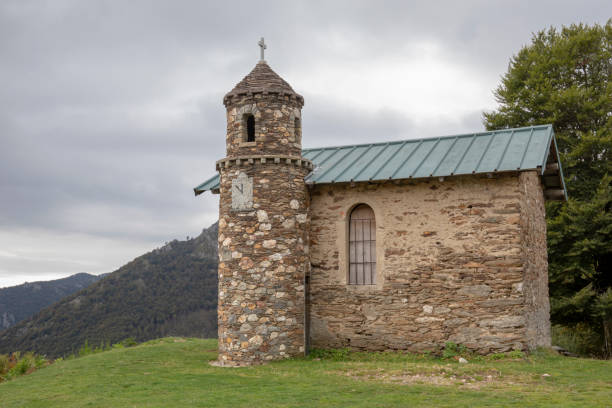 Free Stock Photo of Mountainous landscape with small stone building ...
