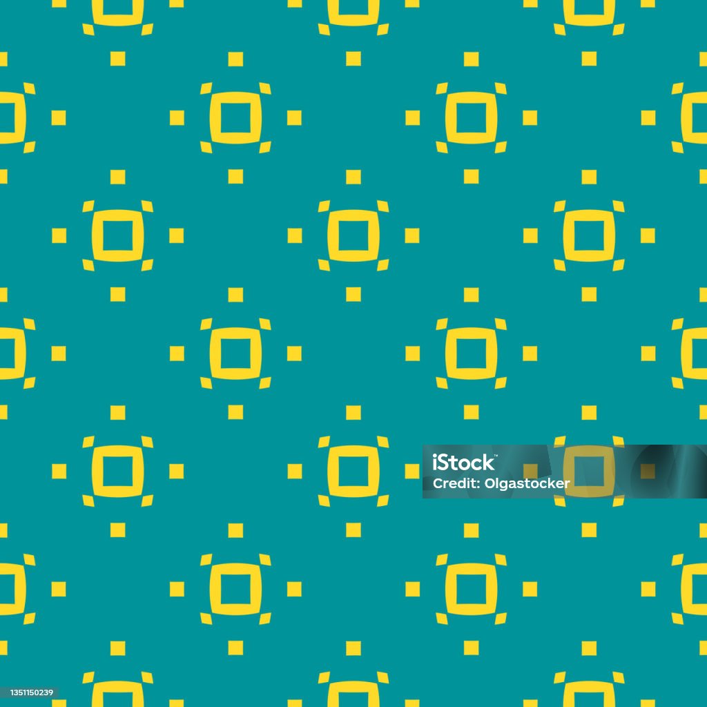 Pola Geometris Abstrak Berwarnawarni Cerah Warna Kuning Dan Hijau Ilustrasi Stok Unduh Gambar