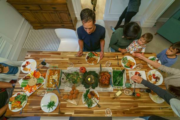 Free Stock Photo of Over the head view of a dining table | Download ...