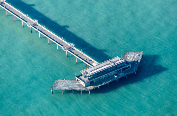 Free Stock Photo of Pier With Large Structure in Water | Download Free ...