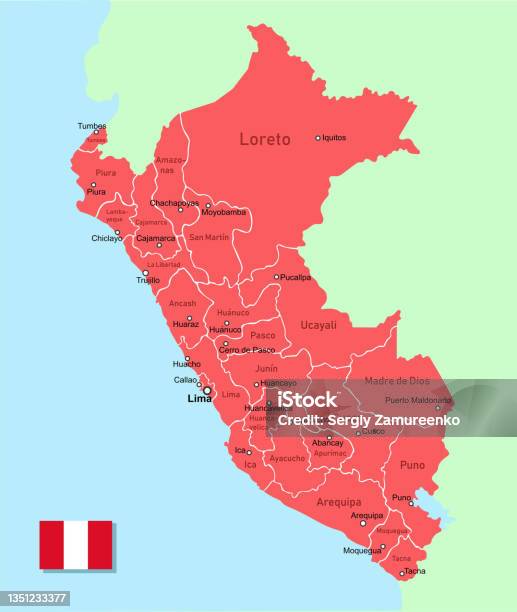 Ilustración De Mapa De Perú Y Más Vectores Libres De Derechos De