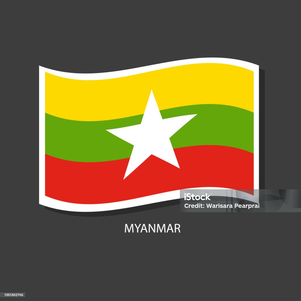Versi Vektor Bendera Myanmar Mengibarkan Bendera Ilustrasi Stok - Unduh ... Versi Vektor Bendera Myanmar Mengibarkan Bendera Ilustrasi Stok - Unduh ...