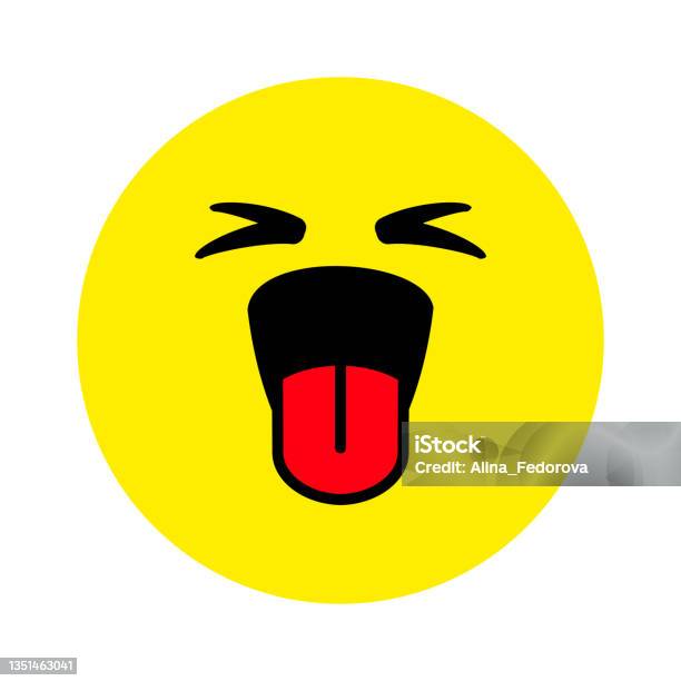 Visage Souriant Vecteur Dicône Emoji Signe Démoticône Émotions
