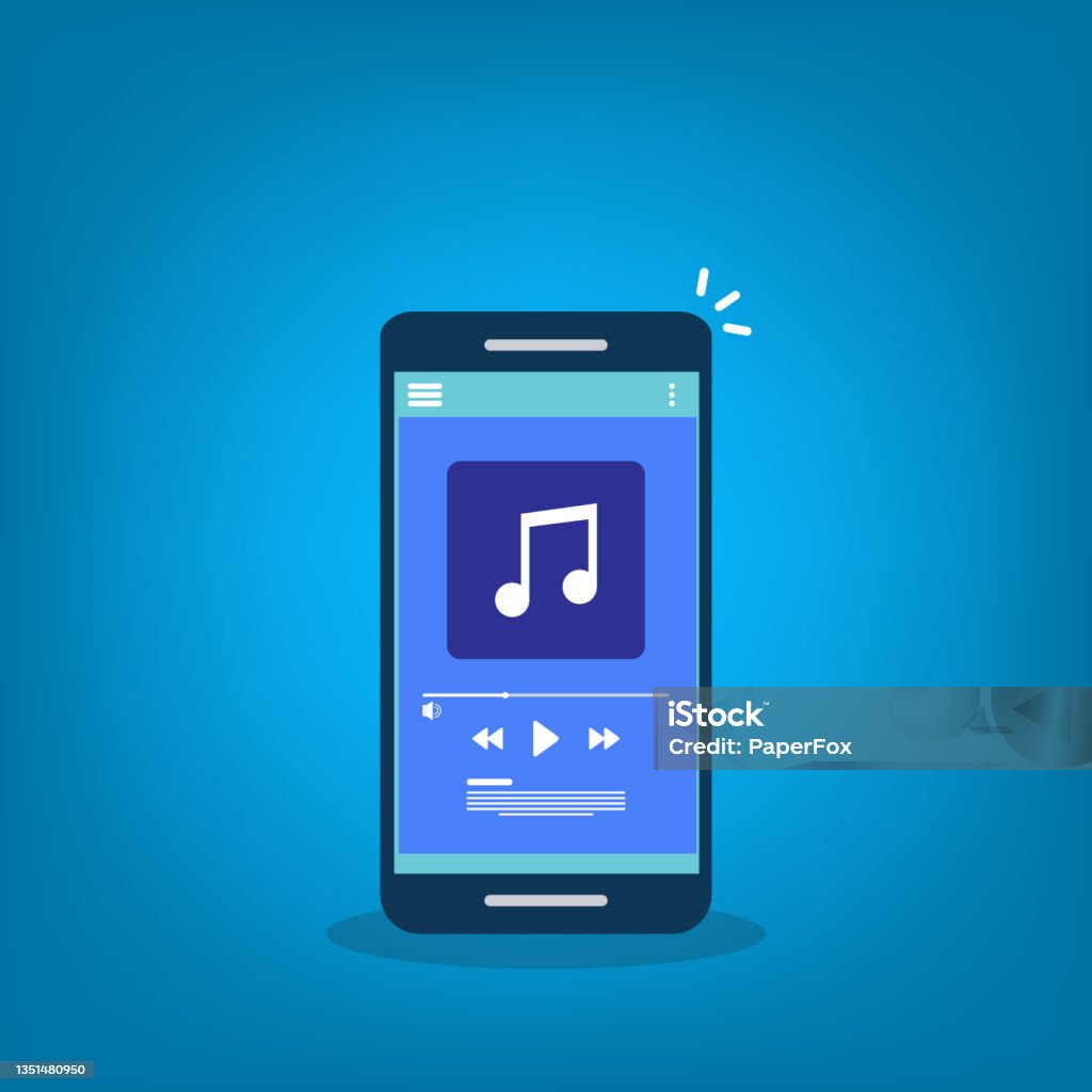 Media Player Mobile Music Player Vector Icon Illustration Flat Design ... Media Player Mobile Music Player Vector Icon Illustration Flat Design ...