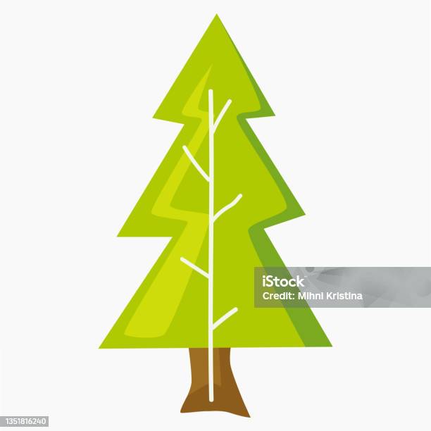 Pohon Natal Dibuat Dalam Desain Datar Modern Ini Dapat Digunakan Untuk