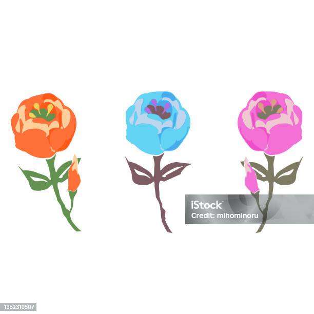 Floret Bulat Mengatur Materi Ilustrasi Ilustrasi Stok Unduh Gambar