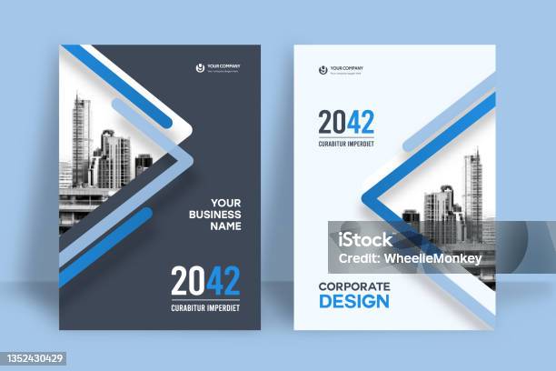 Template Desain Sampul Buku Perusahaan Di A4 Ilustrasi Stok Unduh