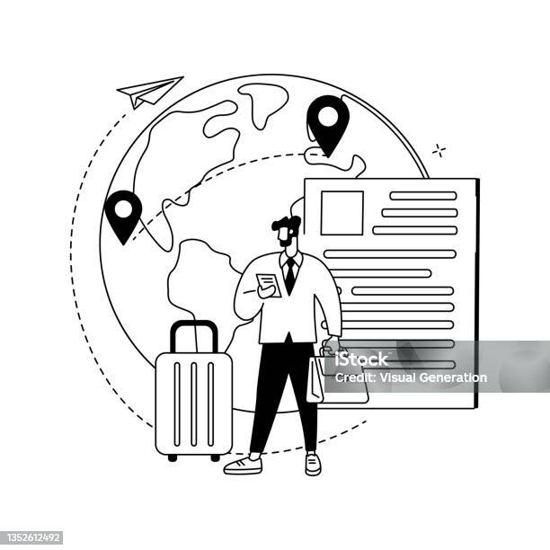 Occupational Migration Abstract Concept Vector Illustration Stock