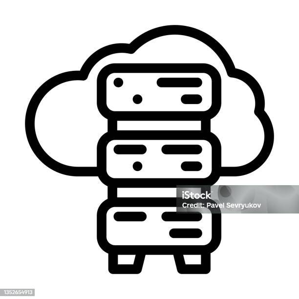 Logiciel Saas Et Illustration Vectorielle De Licône De Ligne Du Centre