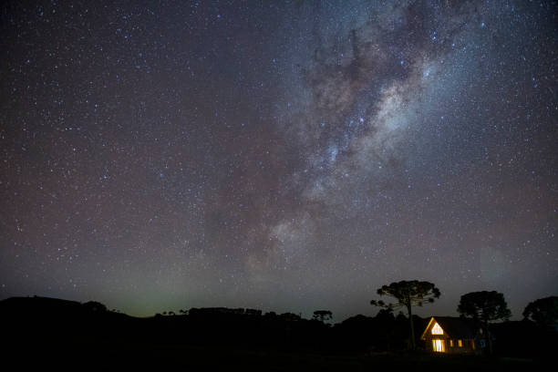 Free Stock Photo of Starry Night Sky Above a House | Download Free ...